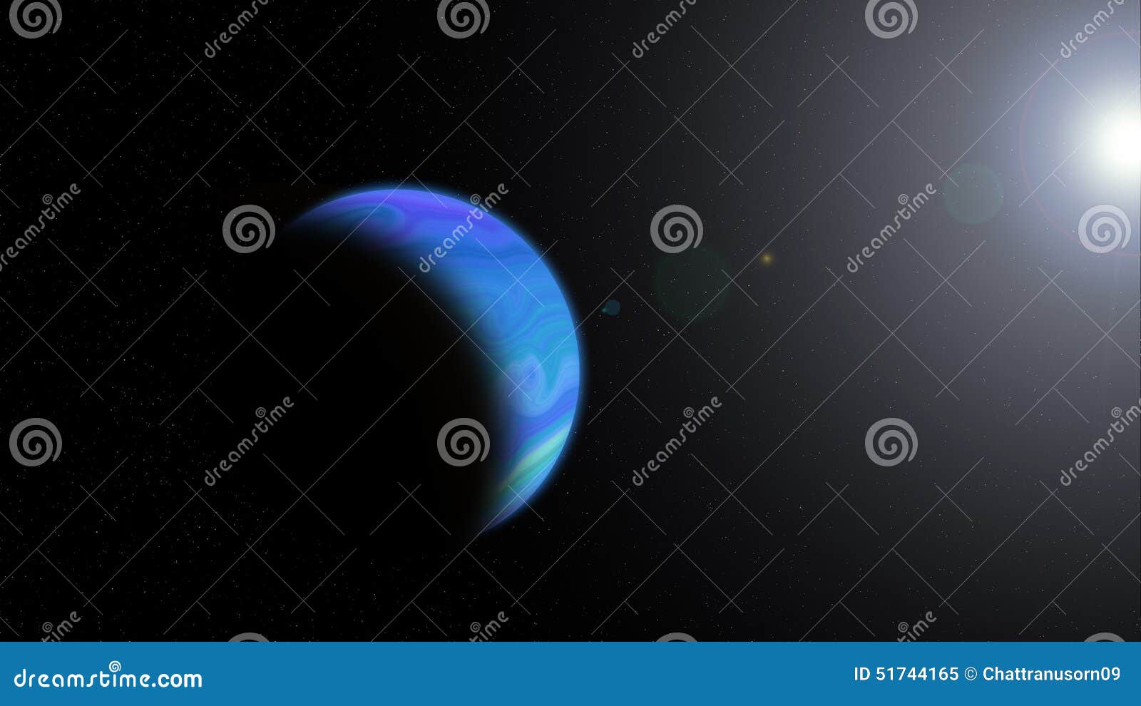 Planet with Rising Sun stock illustration. Illustration of night - 51744165