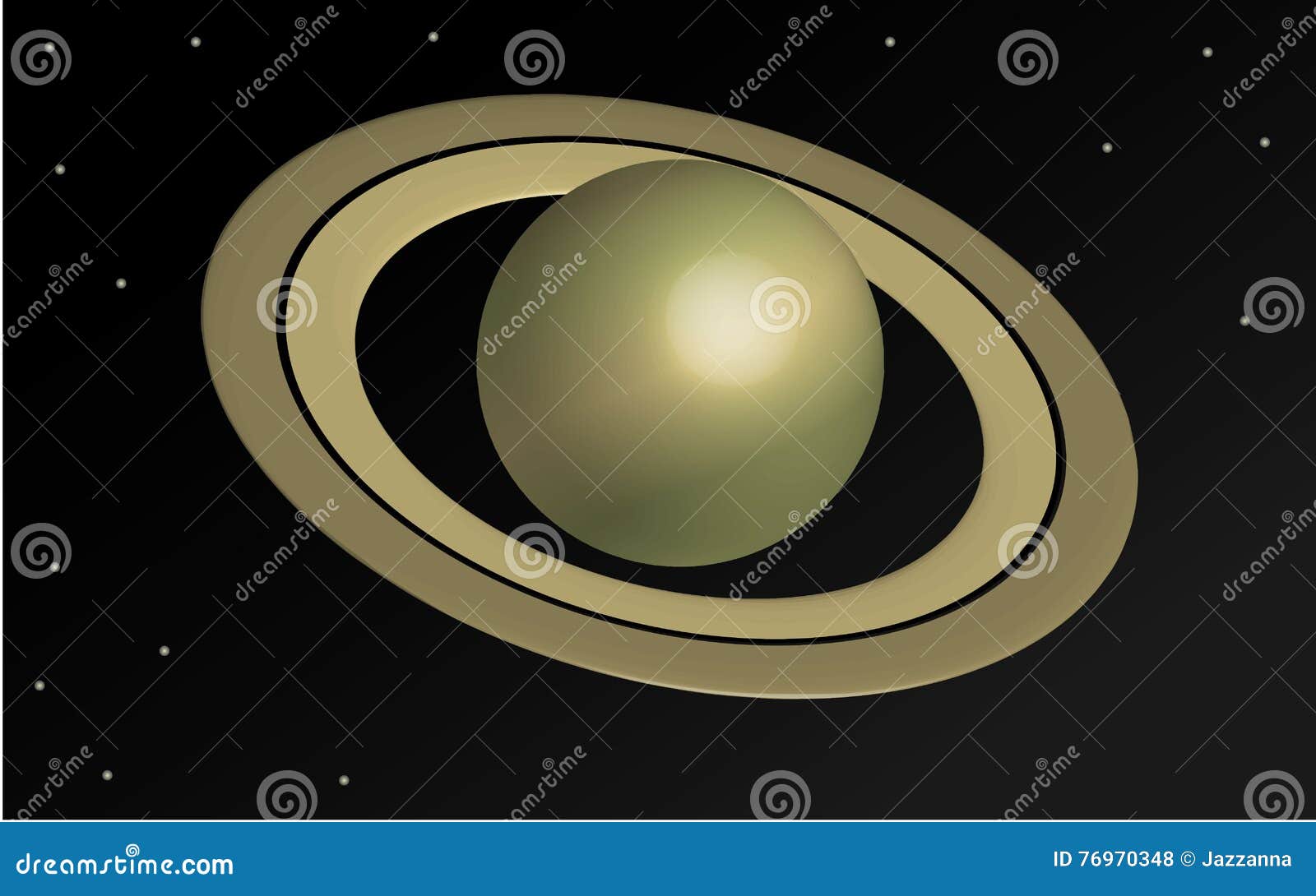Planet Saturn in 3D stock vector. Illustration of cosmology - 76970348