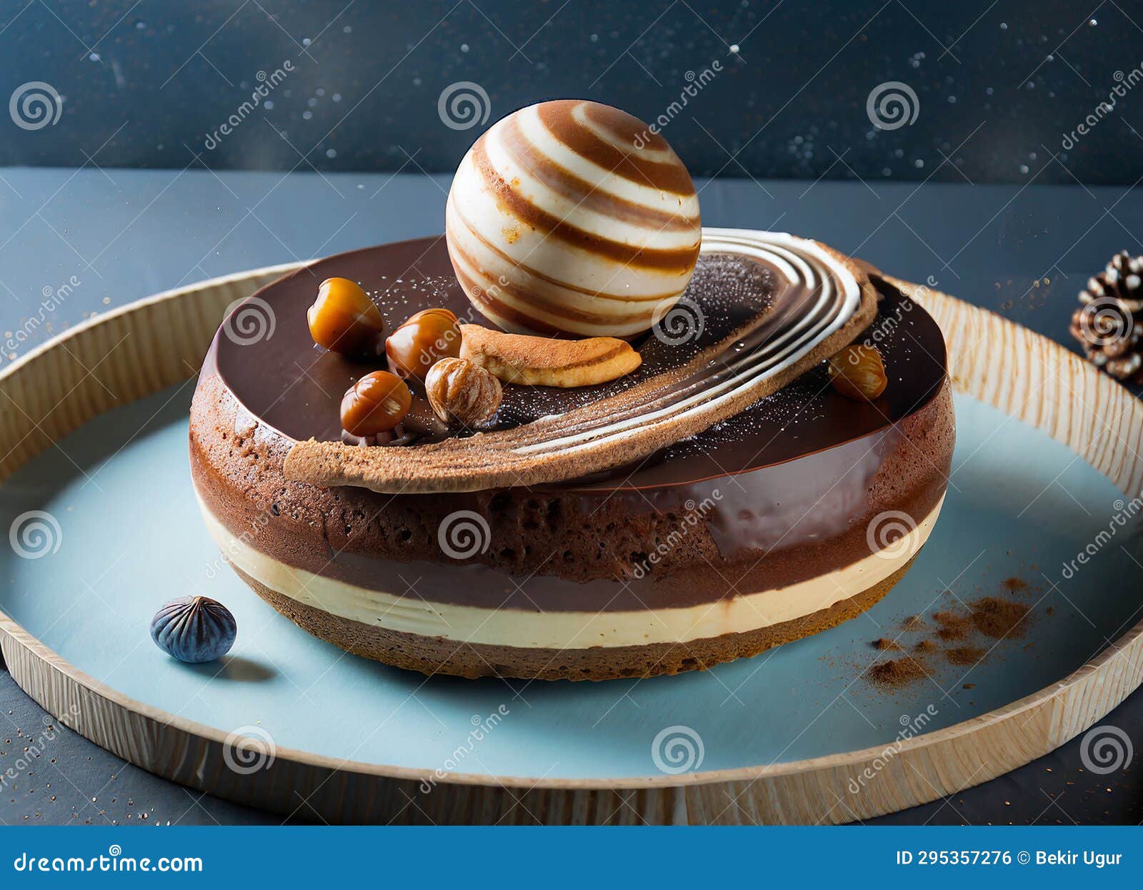 The Planet Saturn in the Form of a Rich and Delicious Chocolate Cake ...