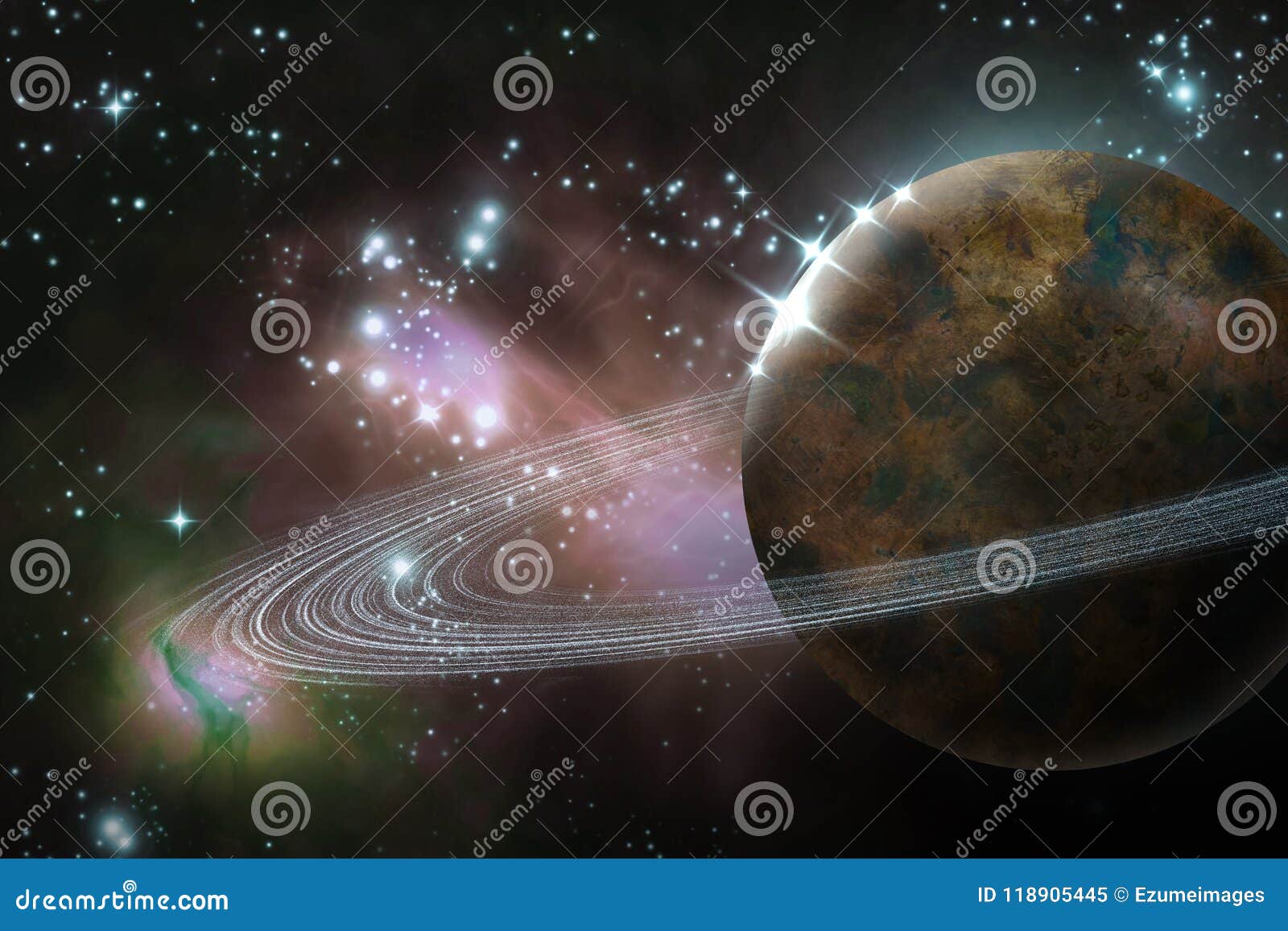 Planet Saturn Galaxy stock illustration. Illustration of astronomy ...
