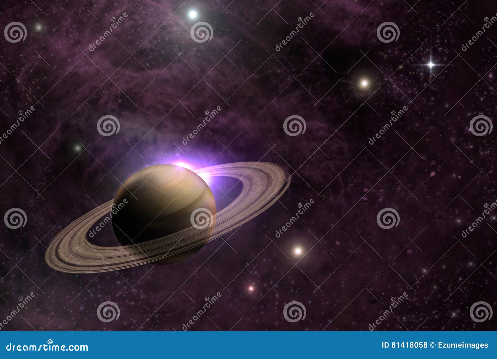 Planet Saturn Galaxy stock illustration. Illustration of constellation ...