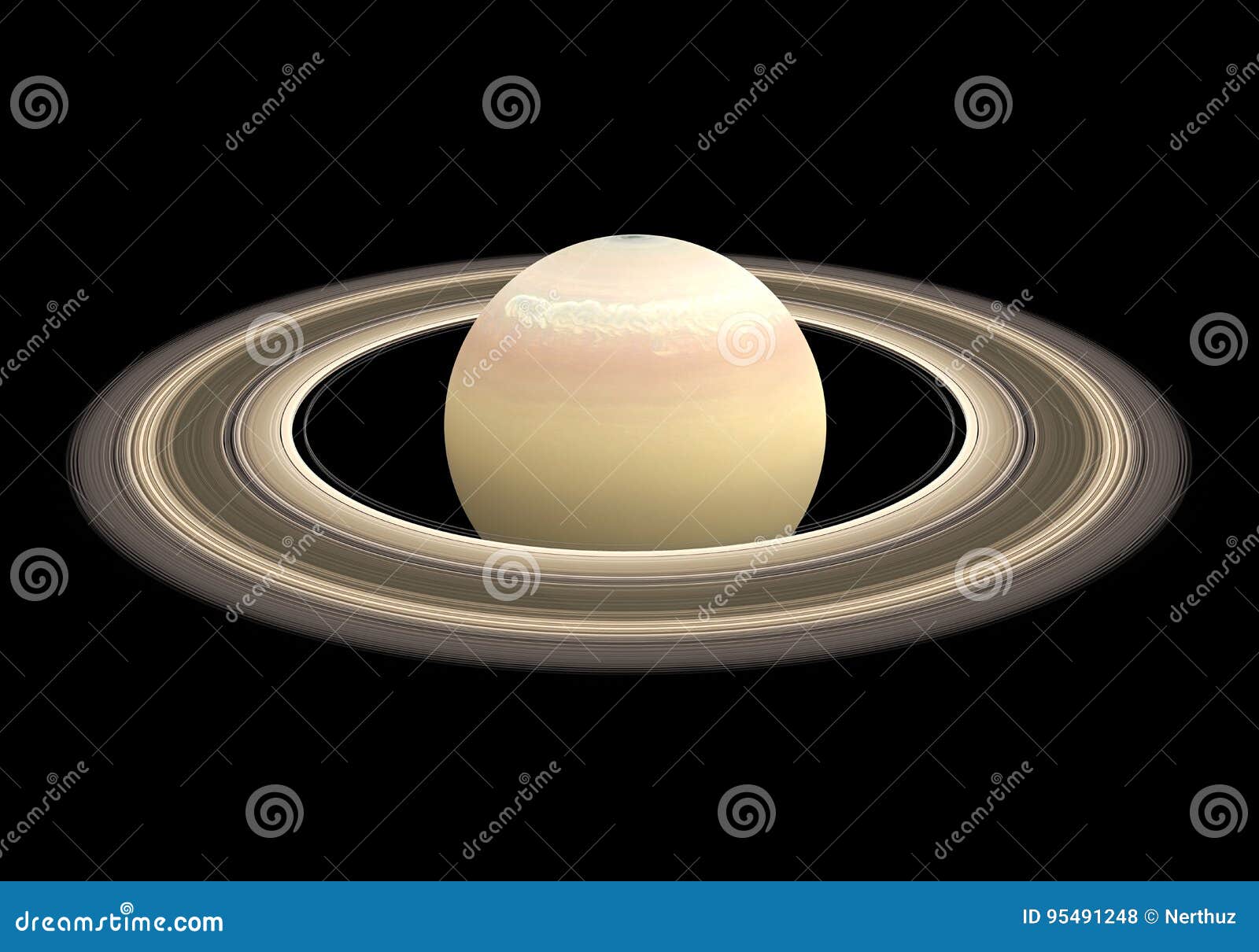 Planet Saturn In Style Of Trippy Art. Vibrant Planet Of Solar System ...