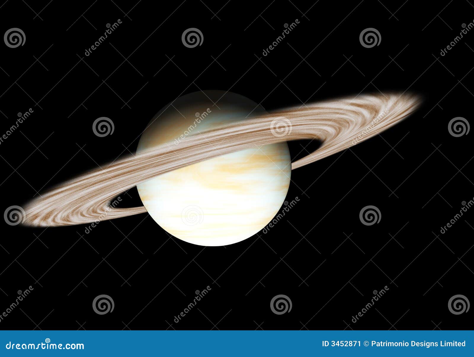 Planet Saturn with rings stock illustration. Illustration of rotate ...