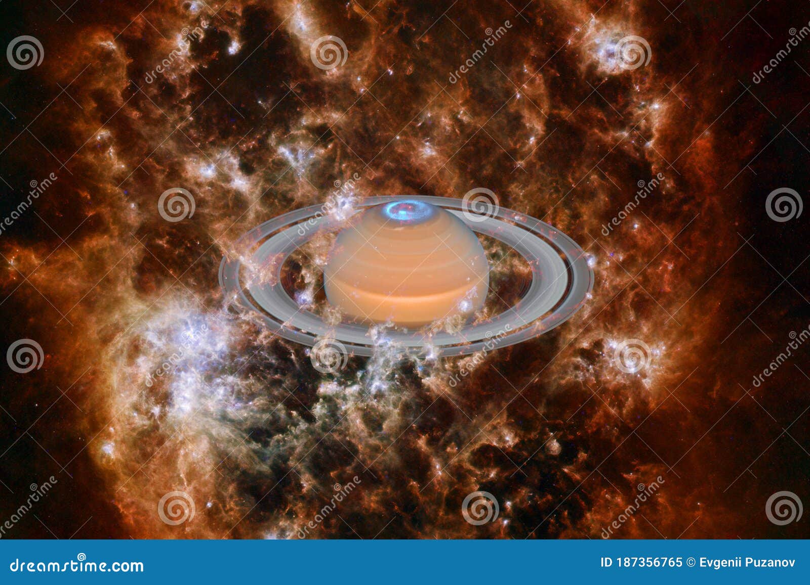 Planet Saturn. Solar System. Elements of this Image Furnished by NASA ...