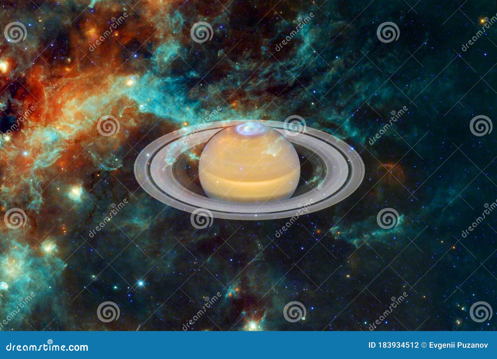 Planet Saturn. Solar System. Elements of this Image Furnished by NASA ...