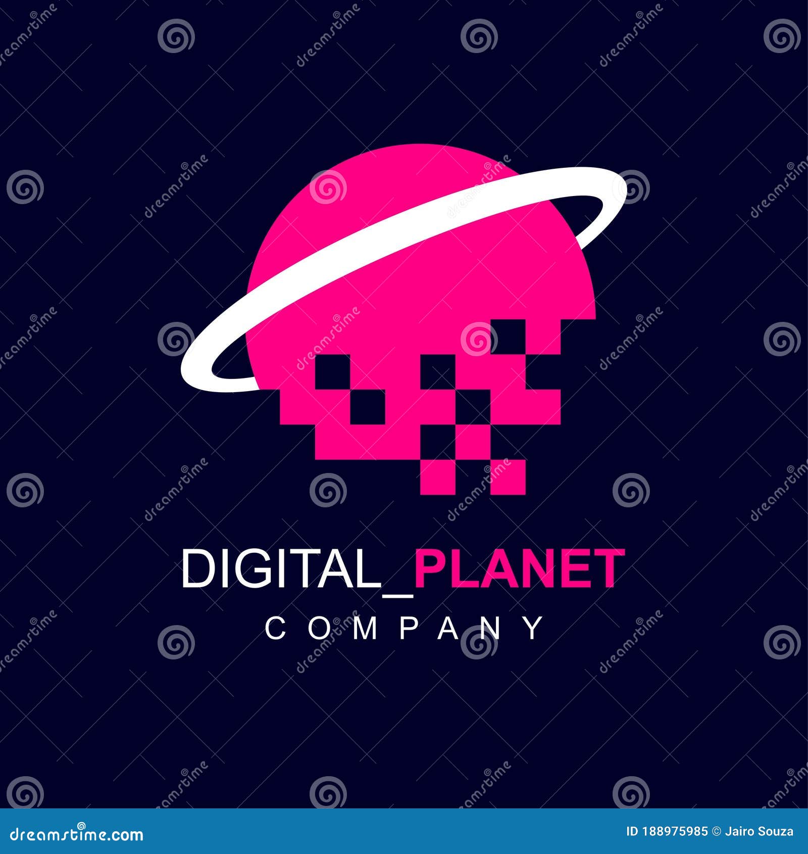 Planet Saturn Solar System Logo Vector Stock Vector - Illustration of ...
