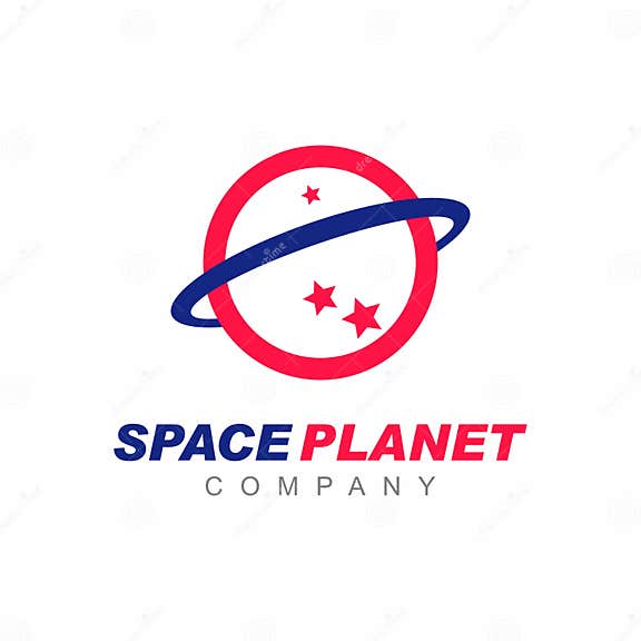 Planet Saturn Solar System Logo Vector Stock Vector - Illustration of ...