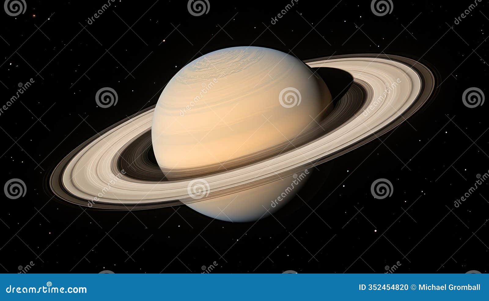Planet Saturn in Space Created with Generative AI. Big Planet with ...