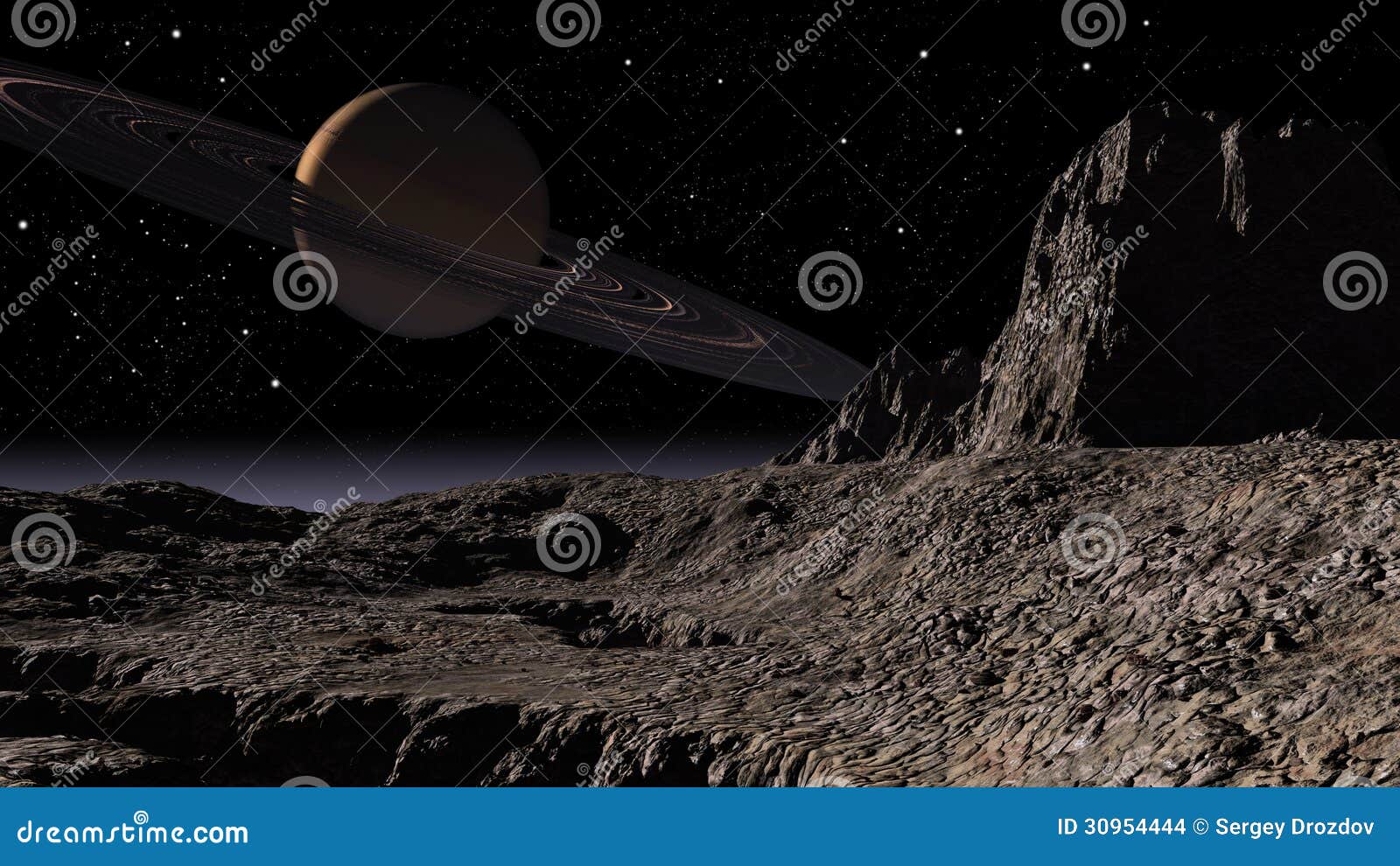 Planet Saturn In Style Of Trippy Art. Vibrant Planet Of Solar System ...