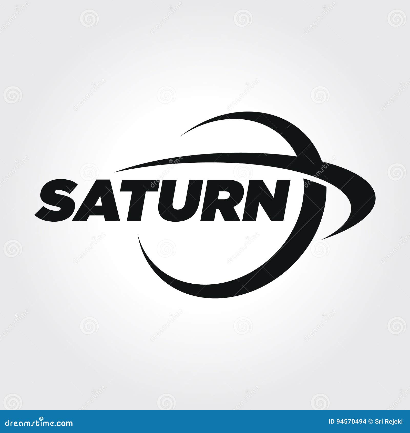 Planet Saturn Typography Symbol Illustration Stock Vector ...