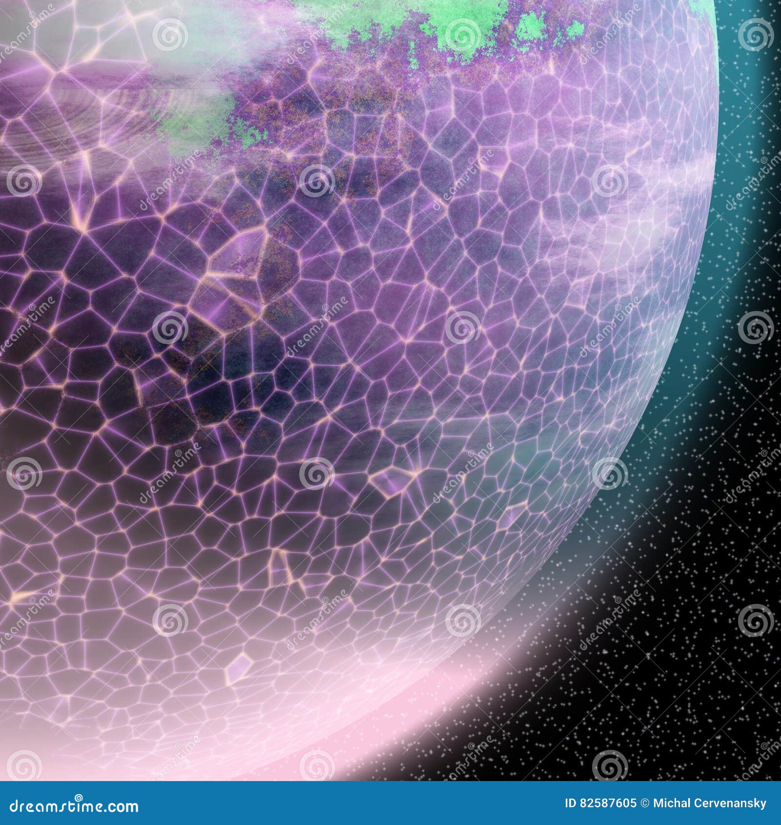 Planet Shaped Network from Geometrical Shapes Stock Illustration ...