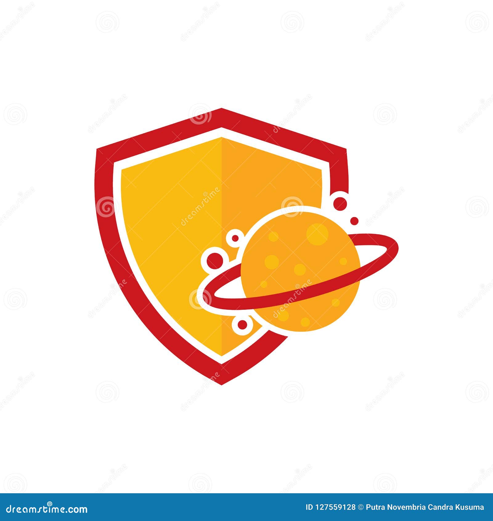 Planet Shield Logo Icon Design Stock Vector - Illustration of concept ...