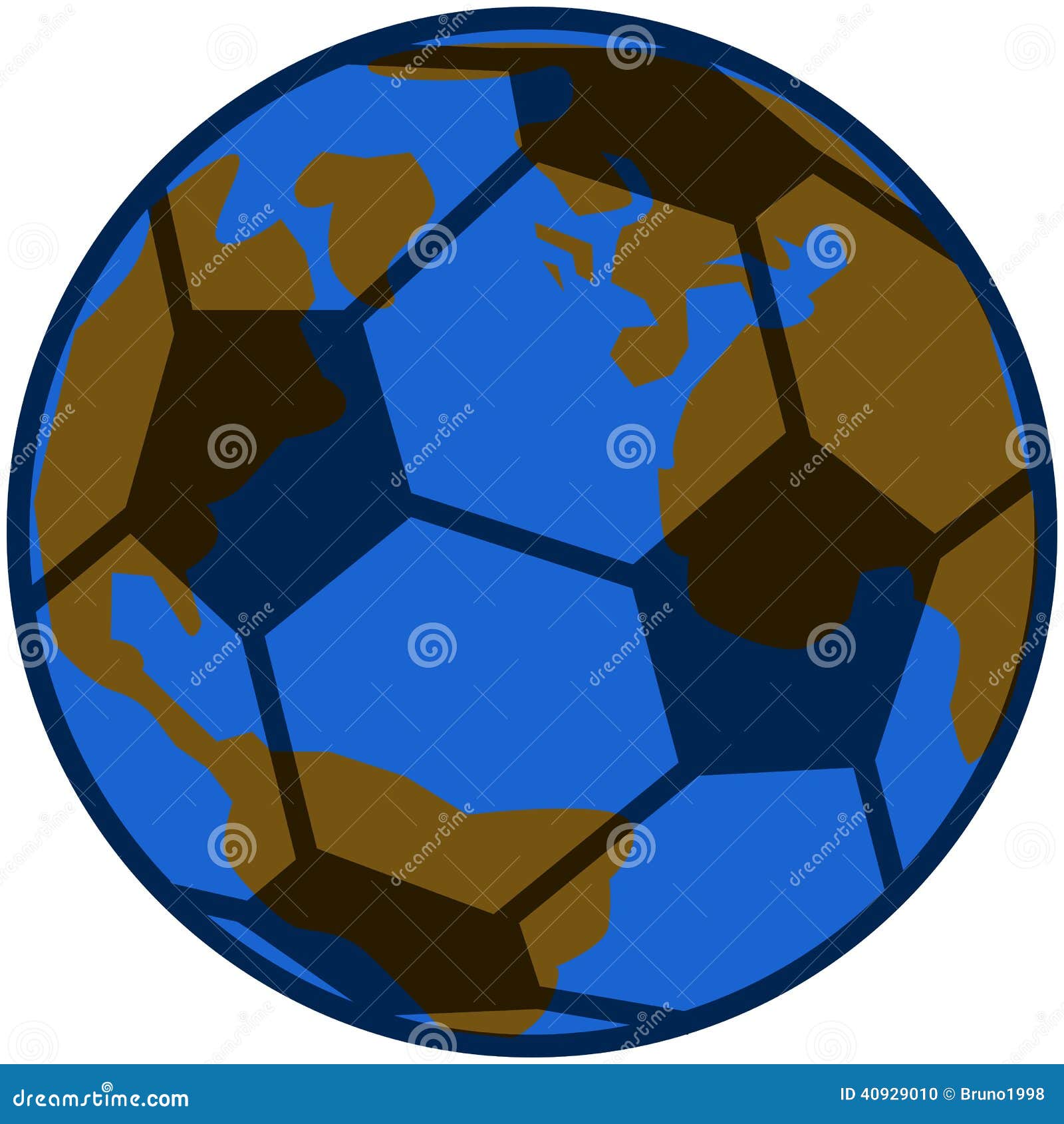 Planet soccer stock vector. Illustration of drawing, ball - 40929010