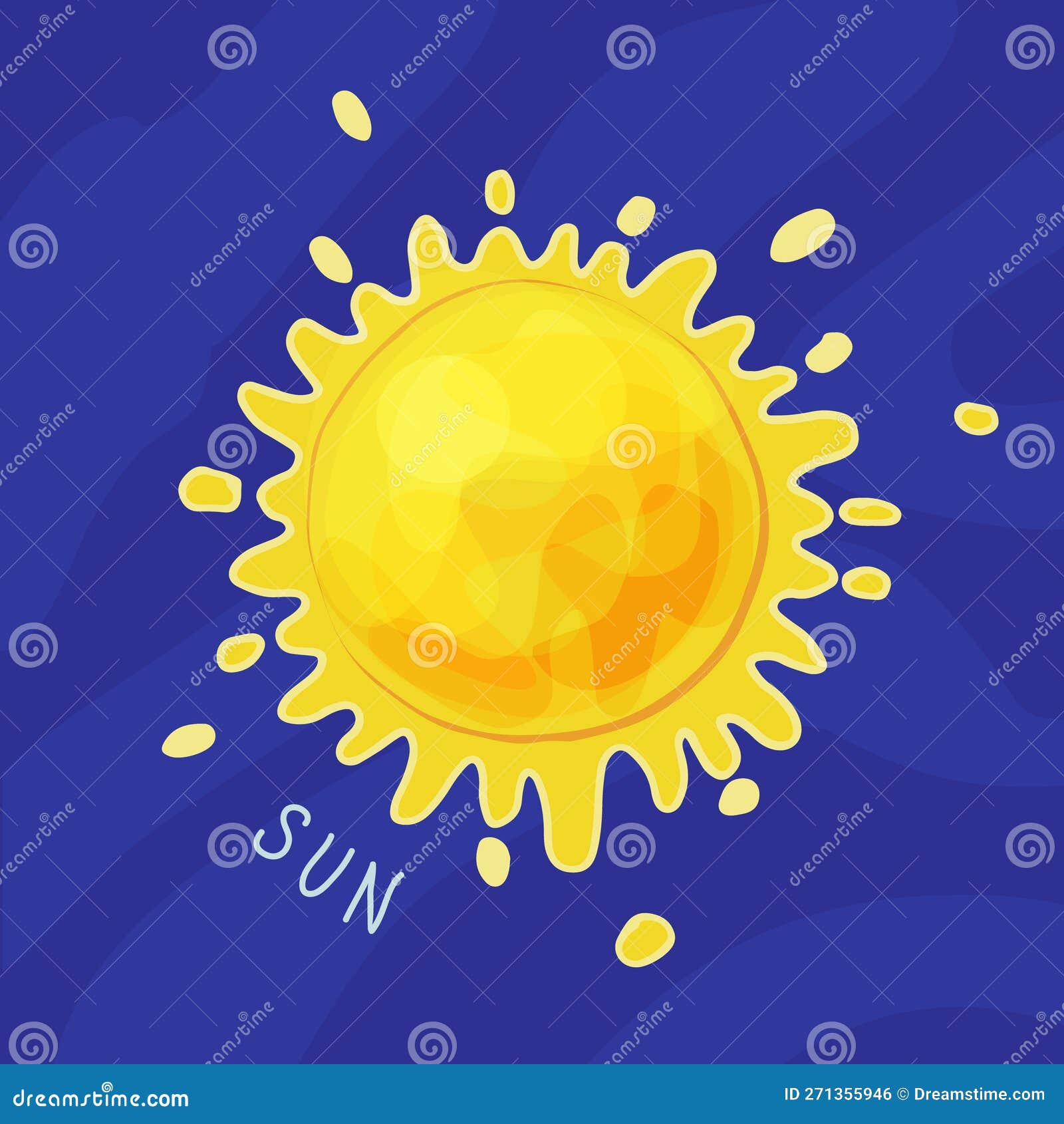Planet of Solar System Cartoon, Sun. Vector Illustration Stock Vector ...