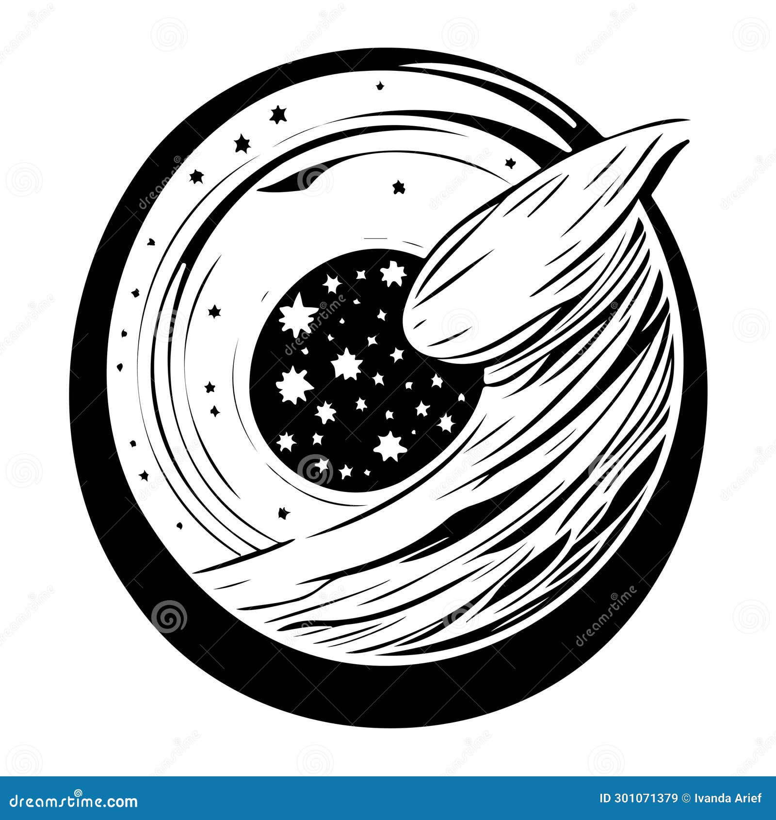 Planet Space Icon Hand Draw Black Colour Space Logo Symbol Perfect ...