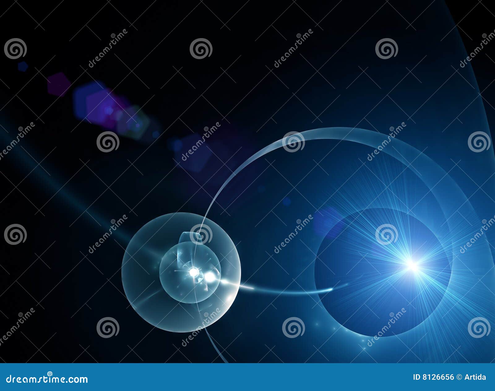 Planet With Rays From Foci. Glow From Within. Natural Phenomenon In ...