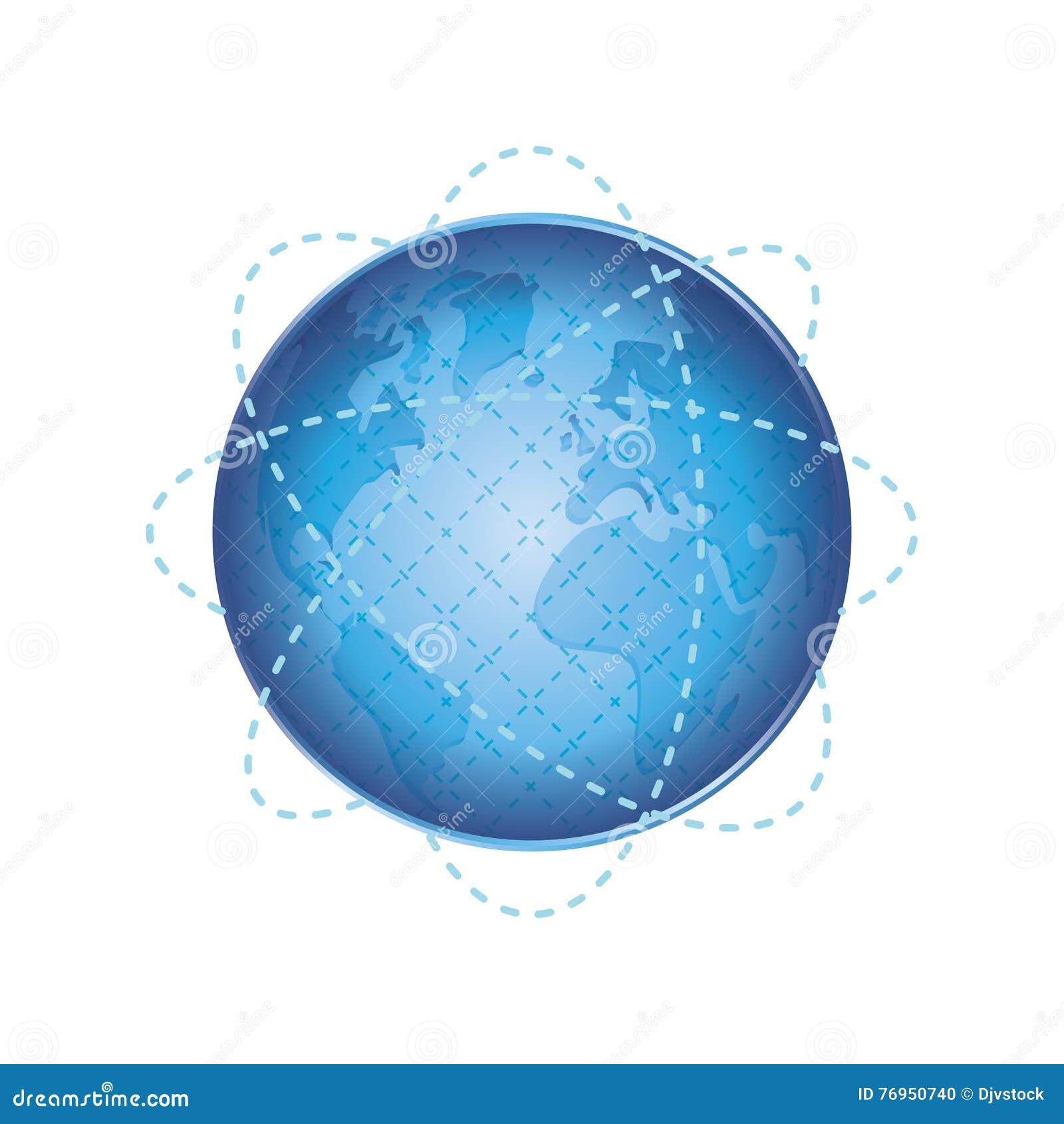 Planet Sphere Global Earth Communication Icon. Vector Graphic Stock ...