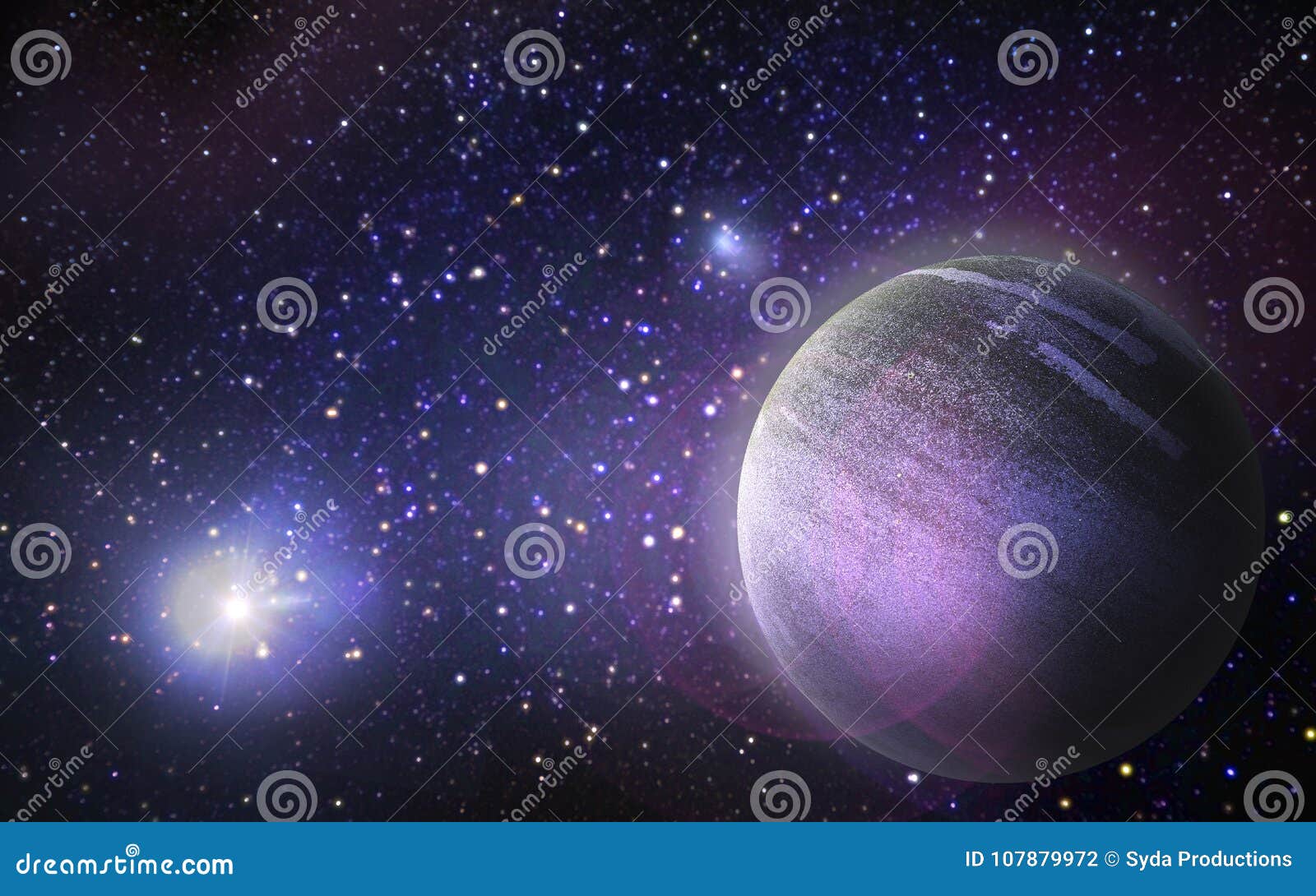 Purple Skyscape In Cartoon Space Background Illustration ...