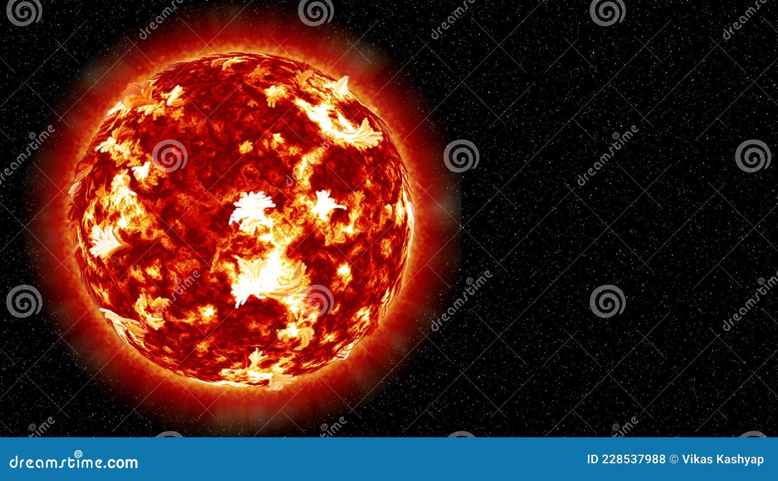 Planet Sun Explode from Its Core Stock Illustration - Illustration of ...
