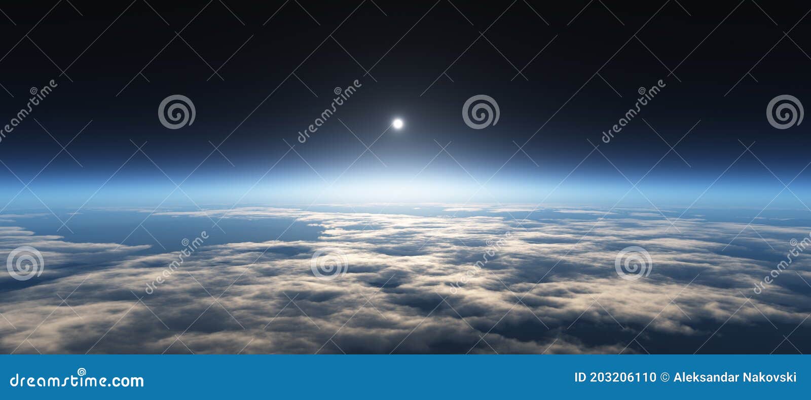 Planet sunrise from space stock illustration. Illustration of shadow ...