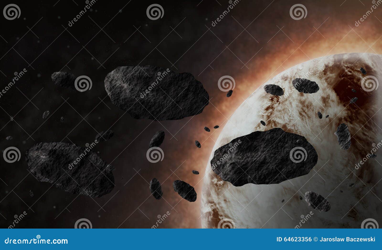 Planet stock photo. Image of catastrophe, debris, falling - 64623356