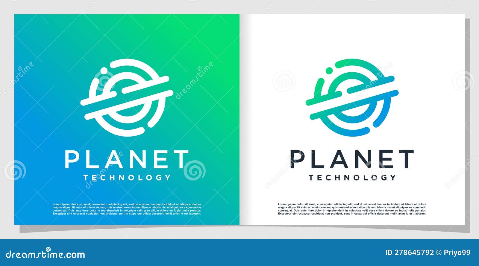 Planet Tech Logo with Modern Creative Style Premium Vector Stock Vector ...