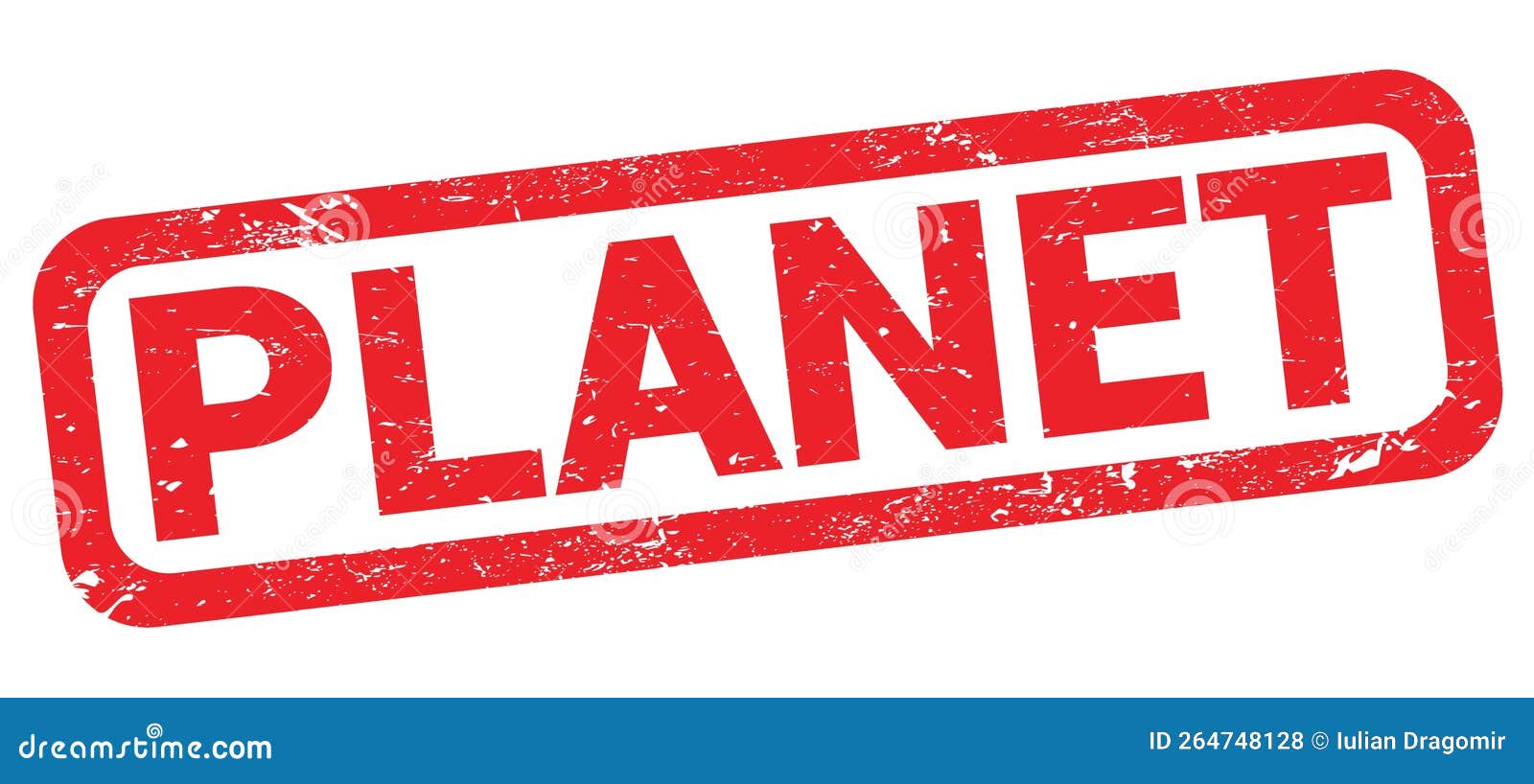 PLANET Text Written on Red Rectangle Stamp Stock Illustration ...