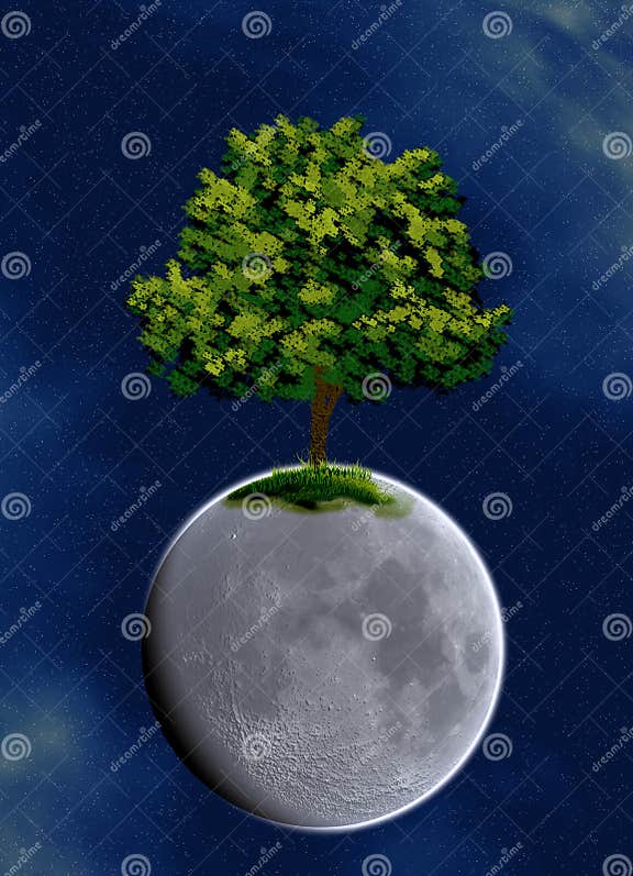 PLANET TREE stock illustration. Illustration of galaxy - 2101639