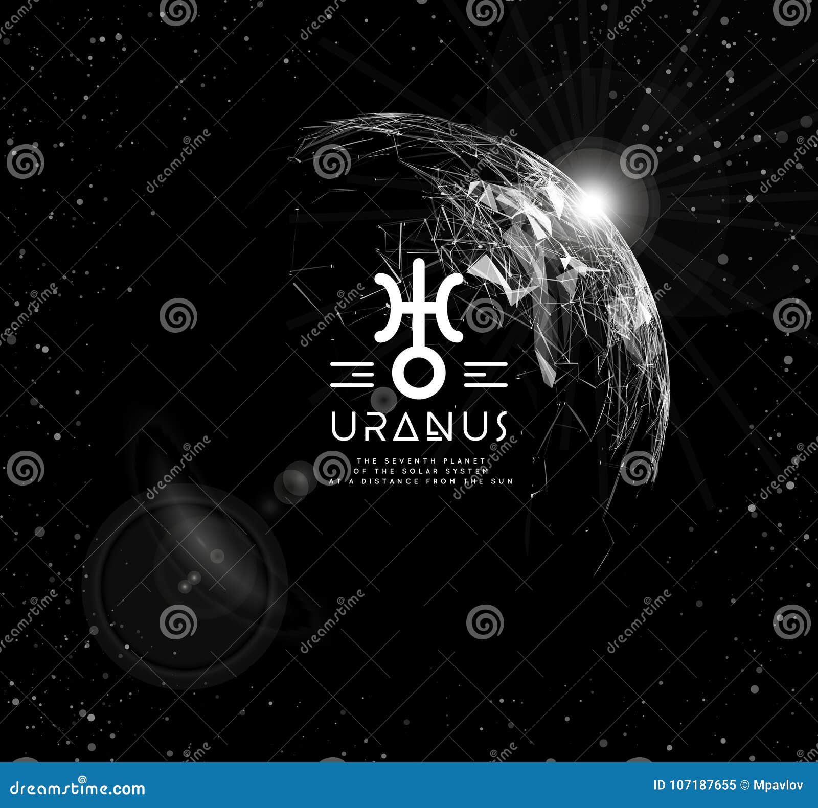 Planet Uranus in the Form of Polygonal Mesh Elements in the Form of ...