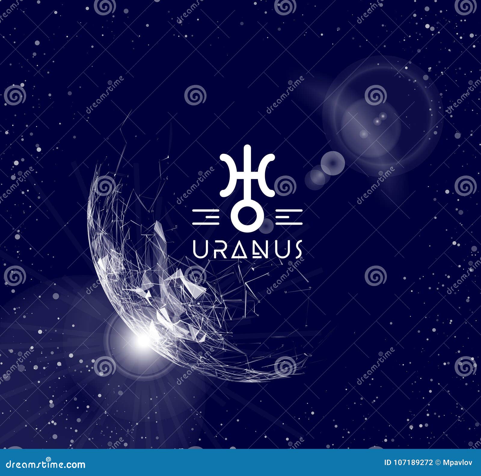 Planet Uranus in the Form of Polygonal Mesh Elements in the Form of ...