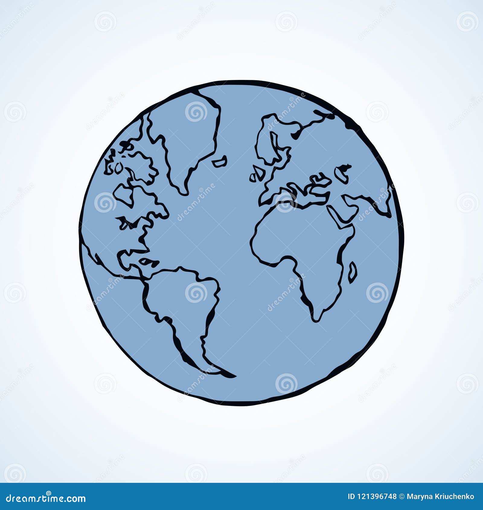 Planet. Vector drawing stock vector. Illustration of circle - 121396748