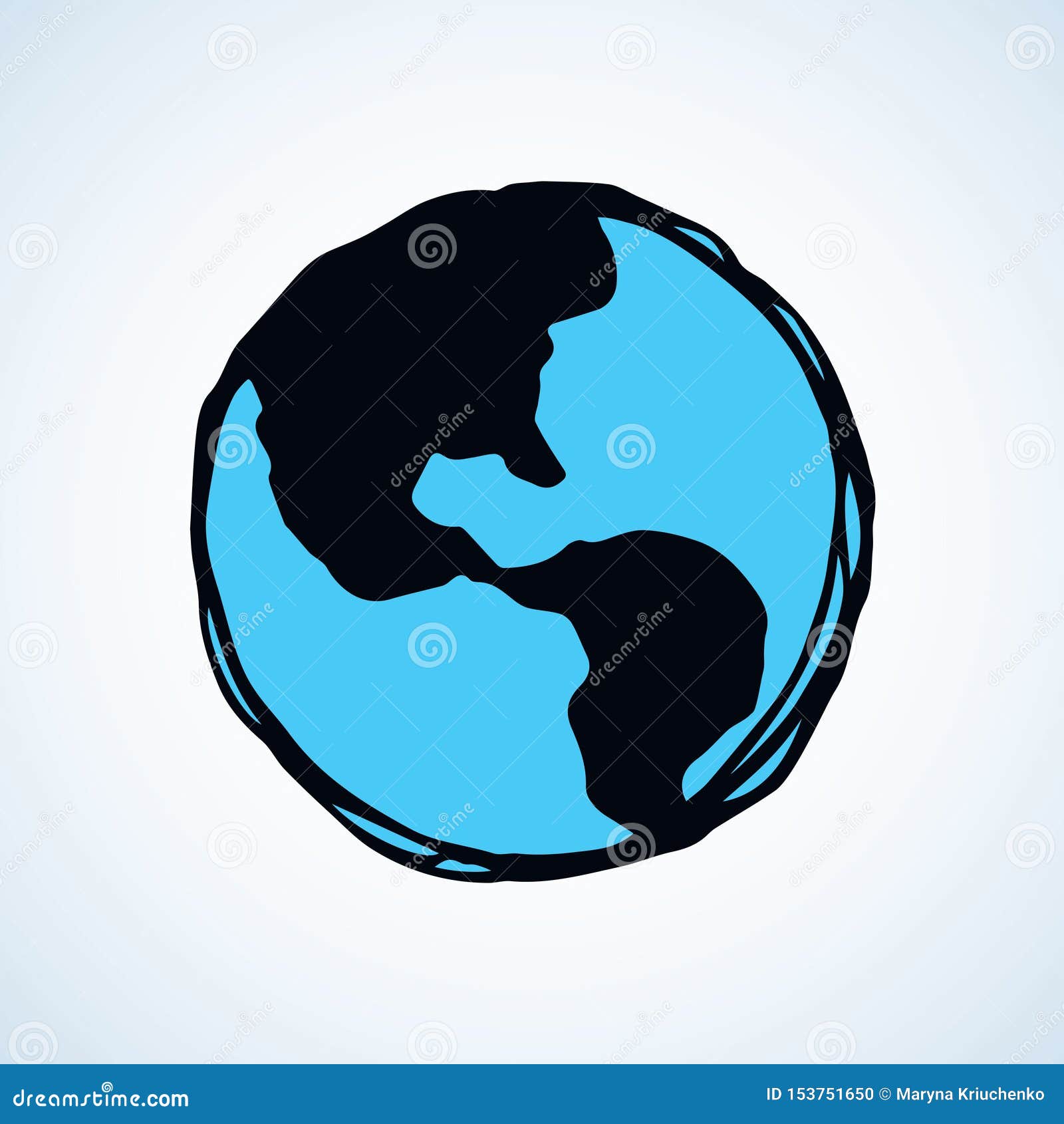 Planet. Vector drawing stock vector. Illustration of freehand - 153751650