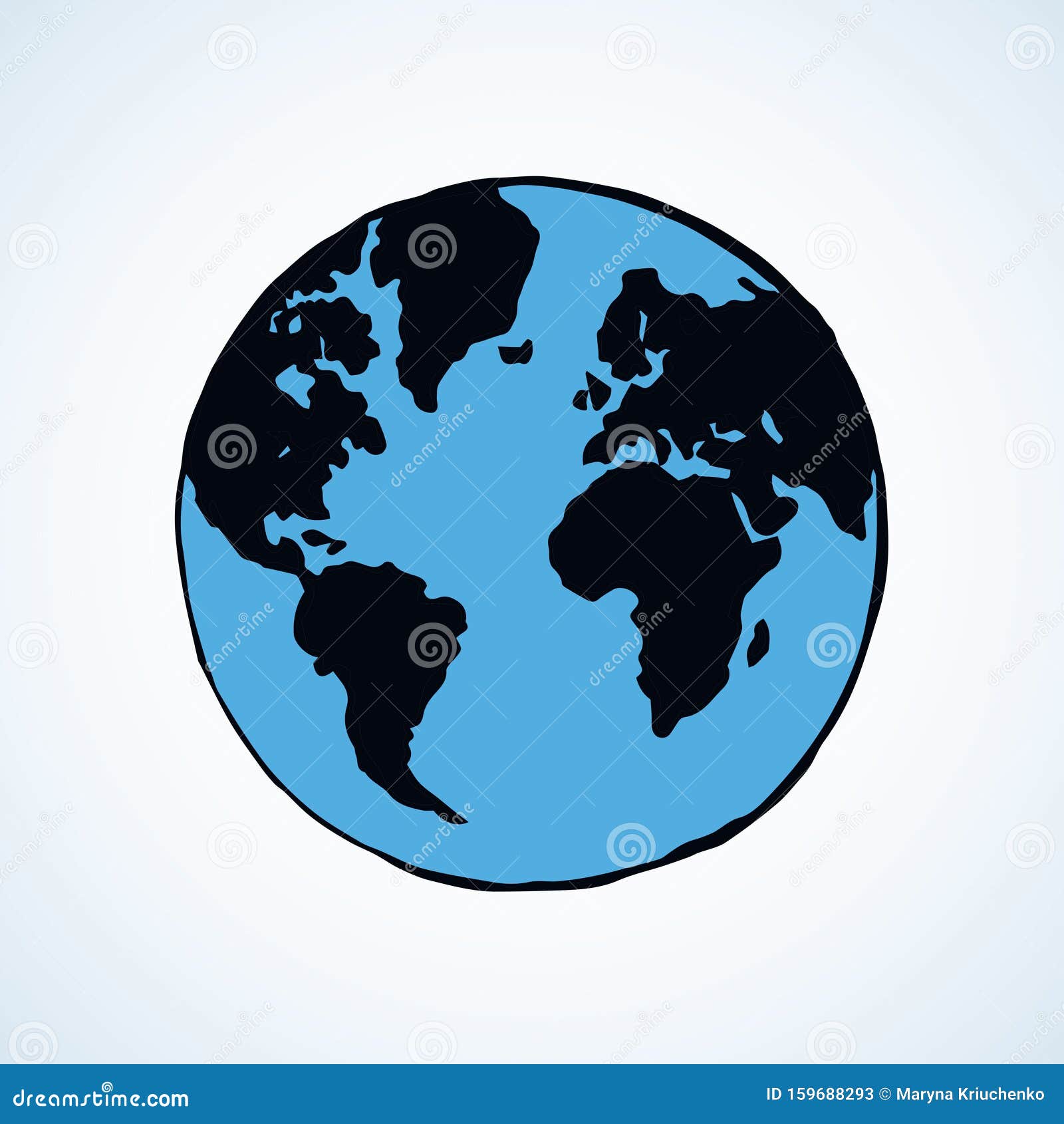 Planet. Vector drawing stock vector. Illustration of ball - 159688293