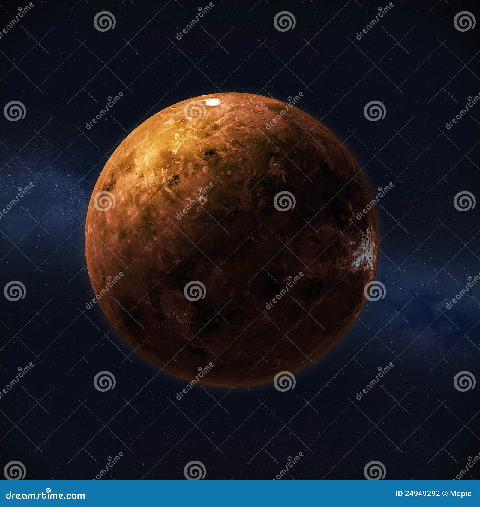 Planet Venus Symbol. Venus Sign. Abstract Night Sky Background. Royalty ...