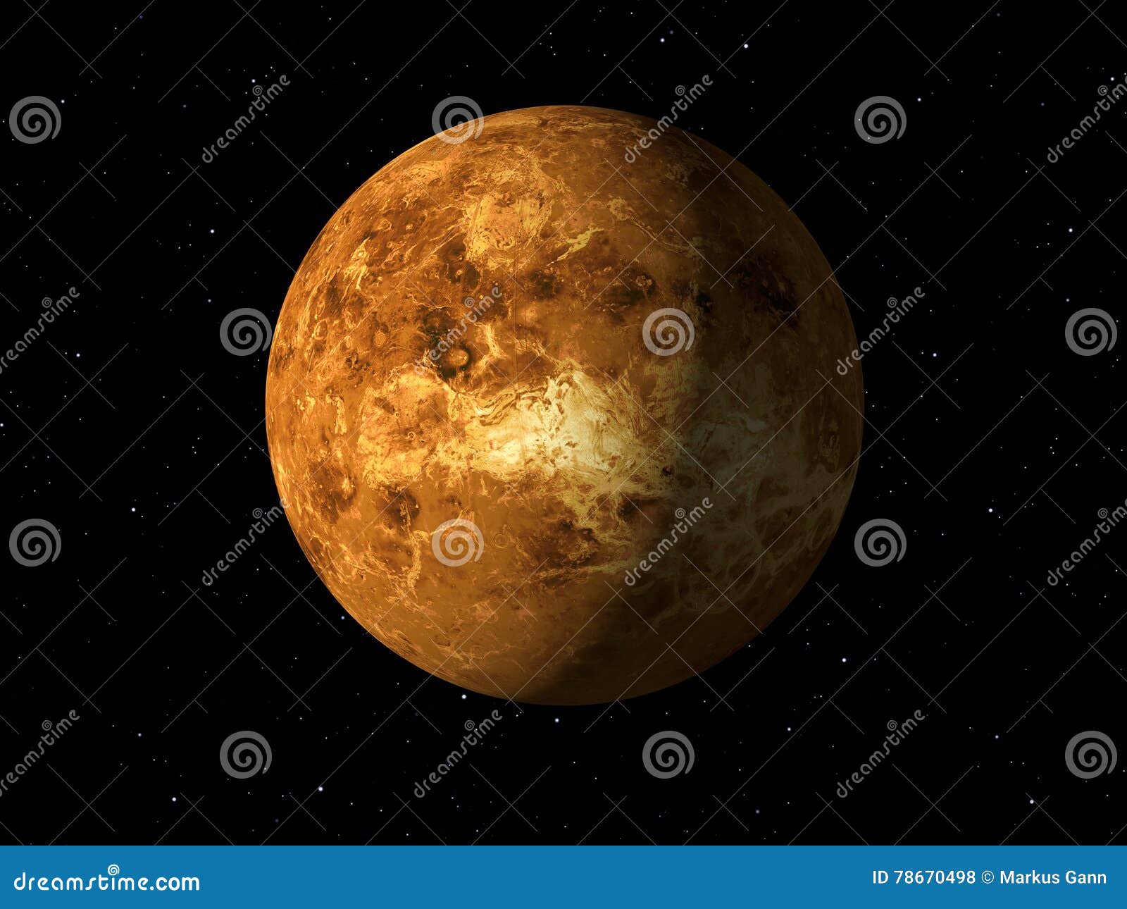 Planet Venus Done with Textures Stock Illustration - Illustration of ...