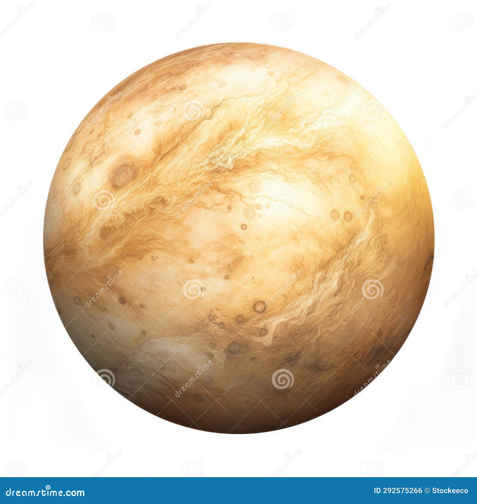High Resolution Illustration of Venus Planet on White Background Stock ...