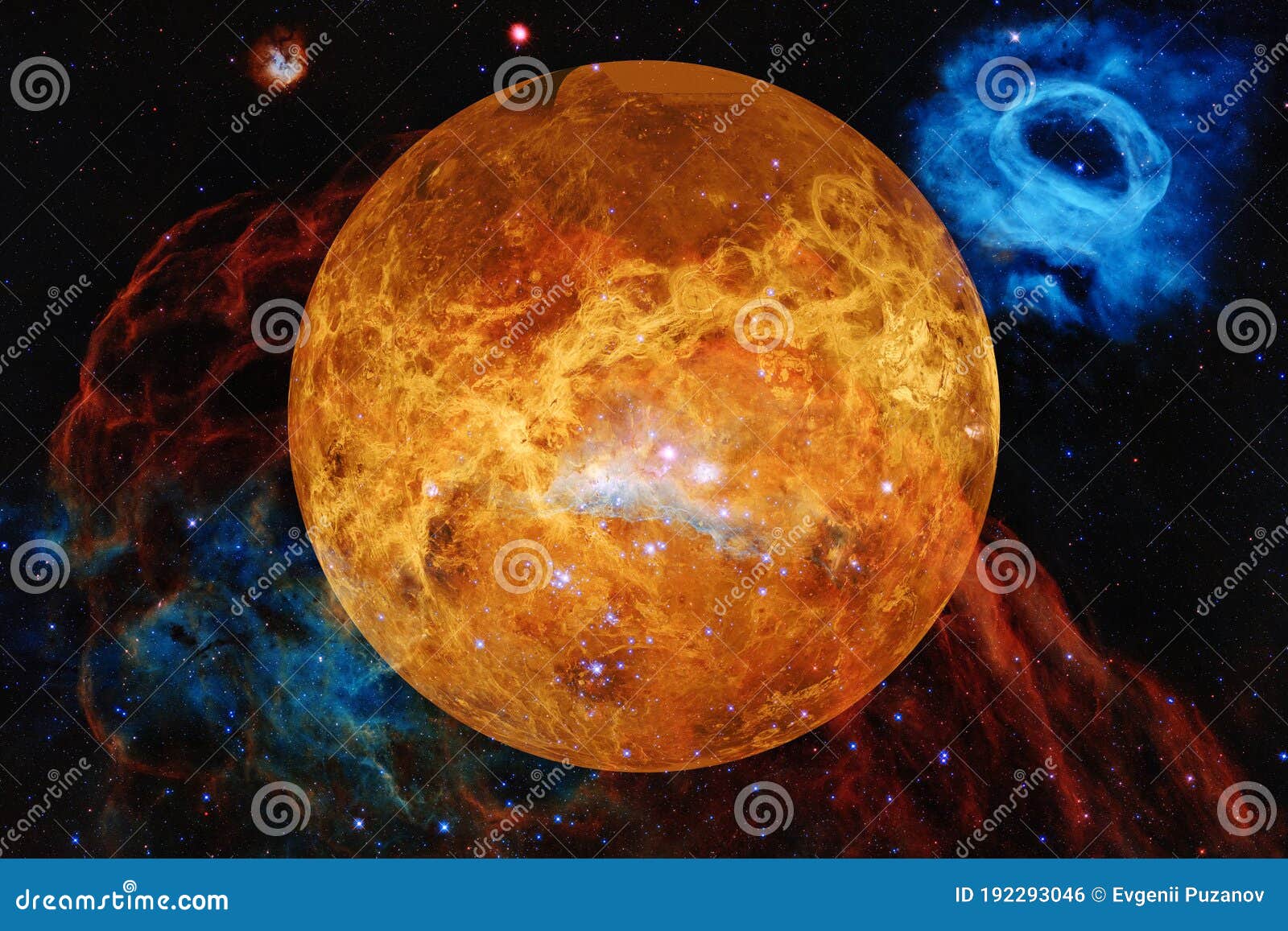 Planet Venus. Solar System. Elements of this Image Furnished by NASA ...