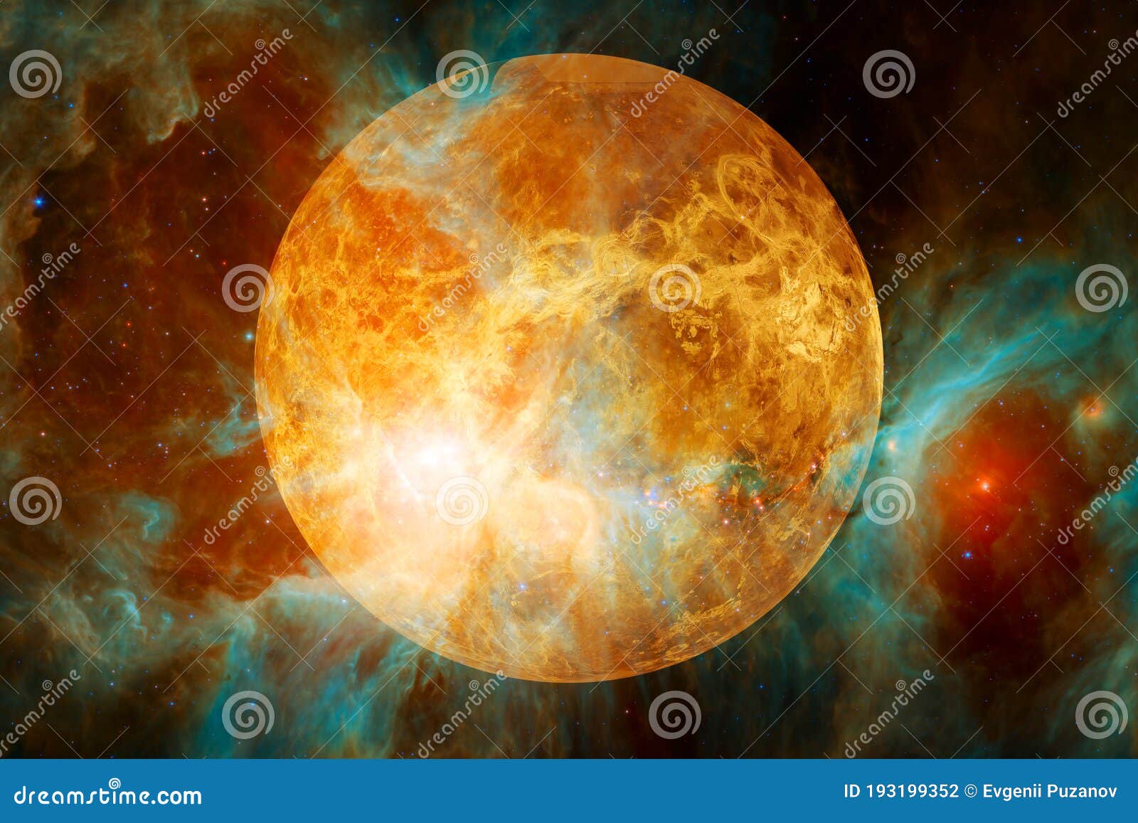 Planet Venus. Solar System. Elements of this Image Furnished by NASA ...