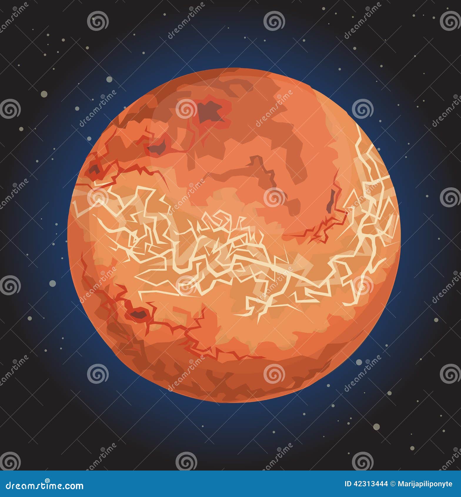 Planet Venus stock illustration. Illustration of astronomy - 42313444