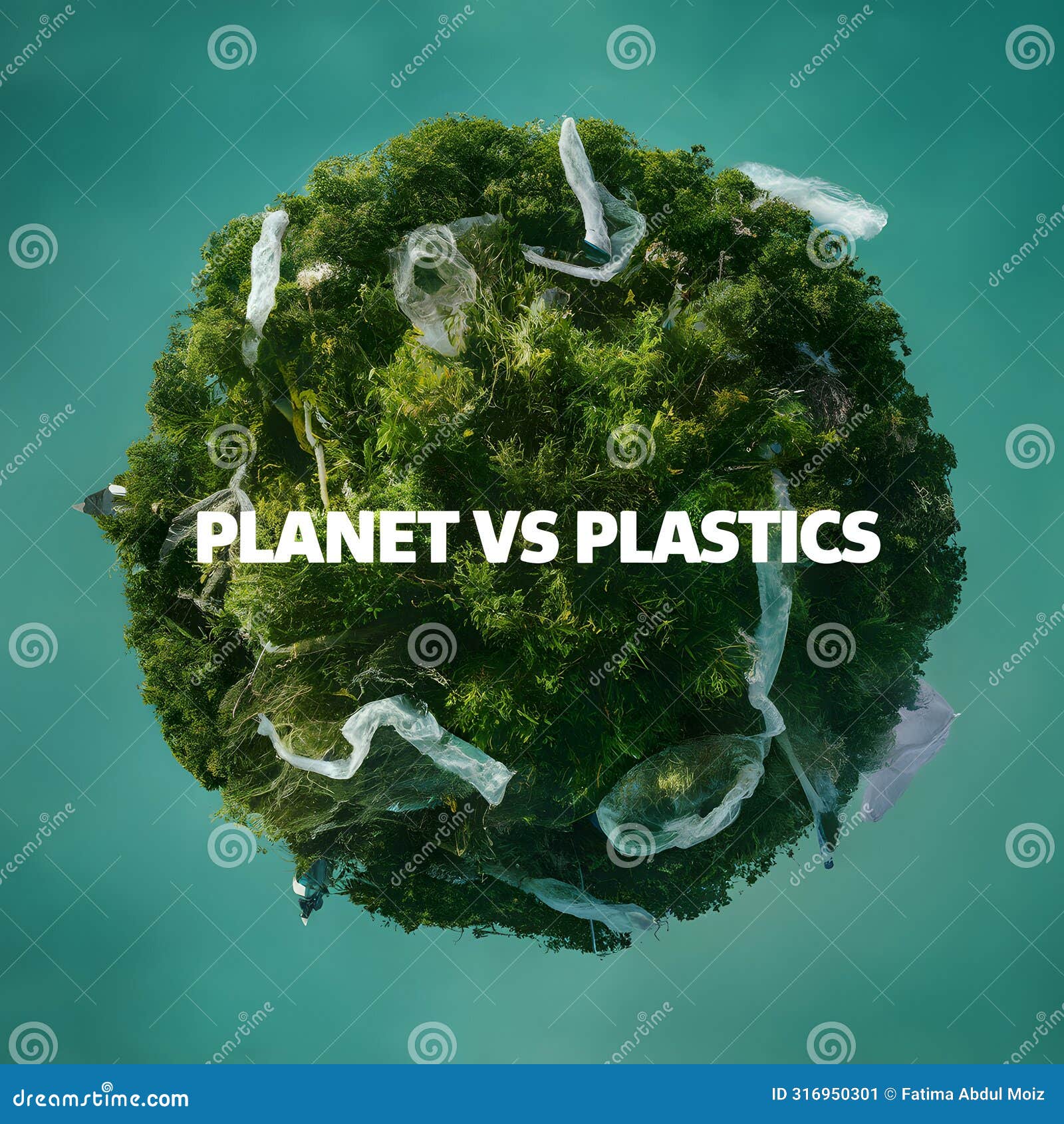 Planet Vs. Plastics , Earth Day 2024 Concept 3d Tree Background. Stock ...