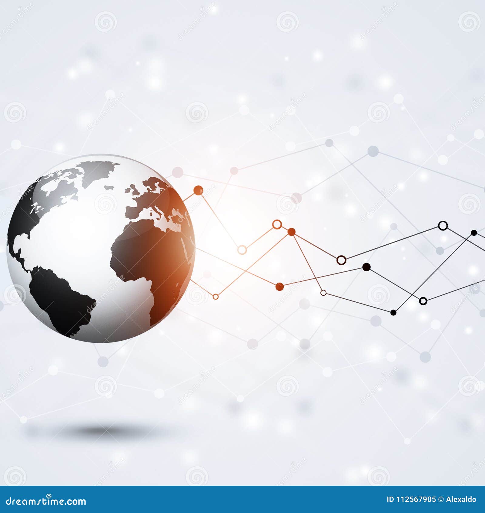 Planet Web Connections stock illustration. Illustration of network ...