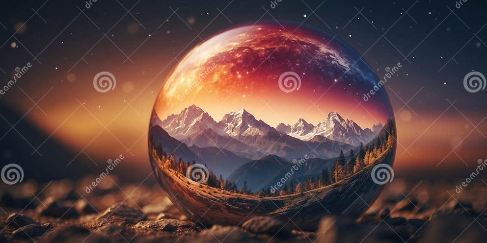 A Planet Where the Mountains are Alive and Shift with the Wind. Stock ...