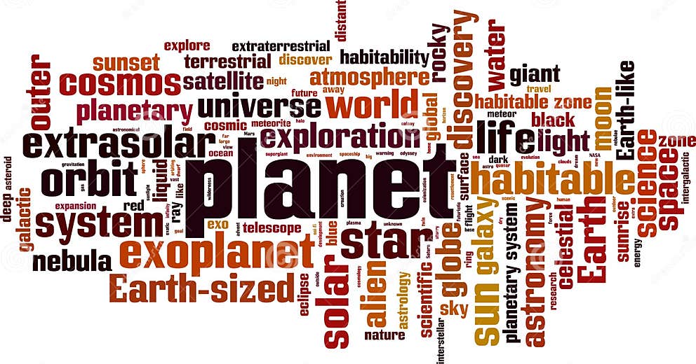 Planet word cloud stock vector. Illustration of space - 170915071