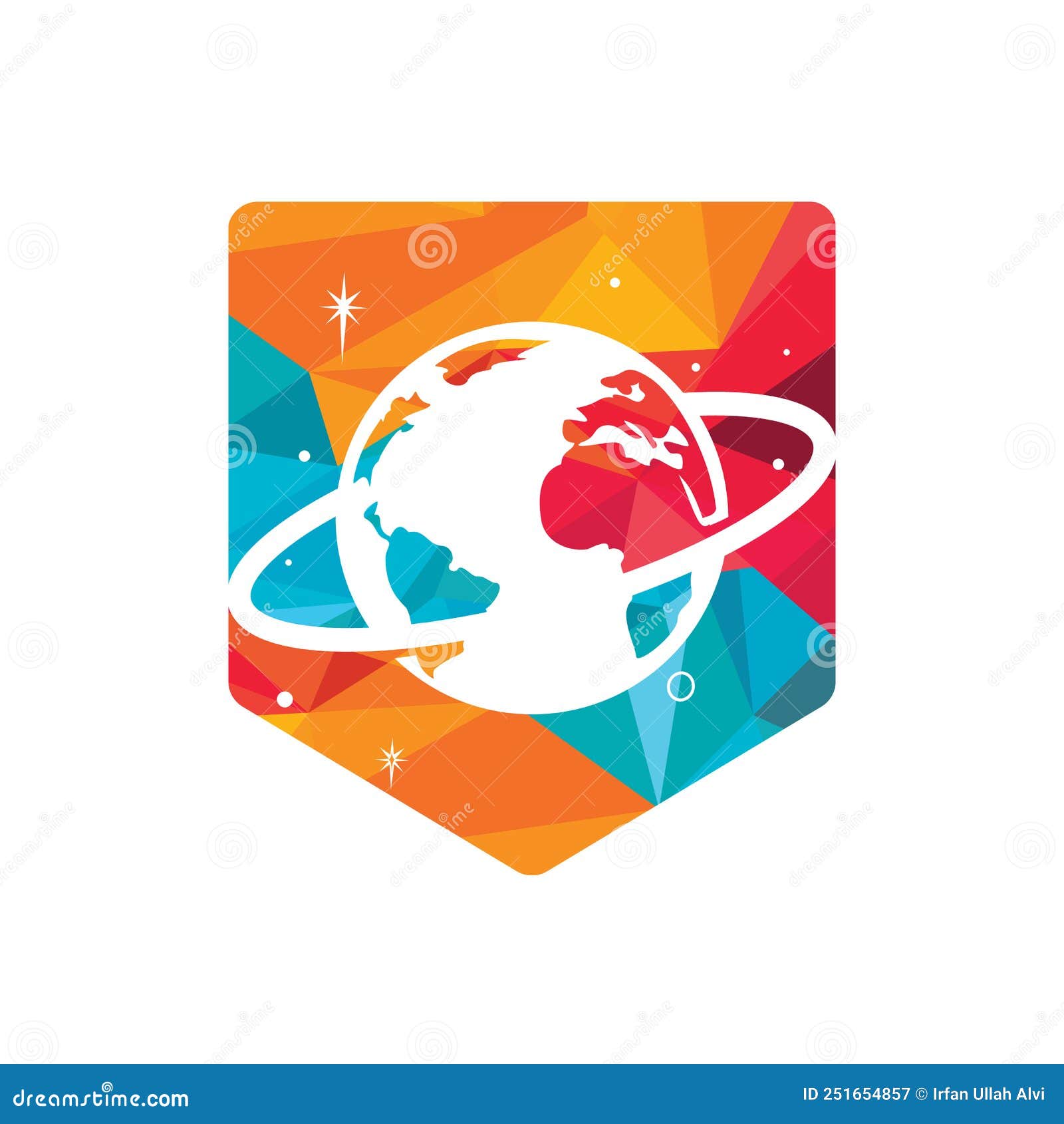 Planet Vector Logo Design Template. Space Logo Design Concept. Stock ...