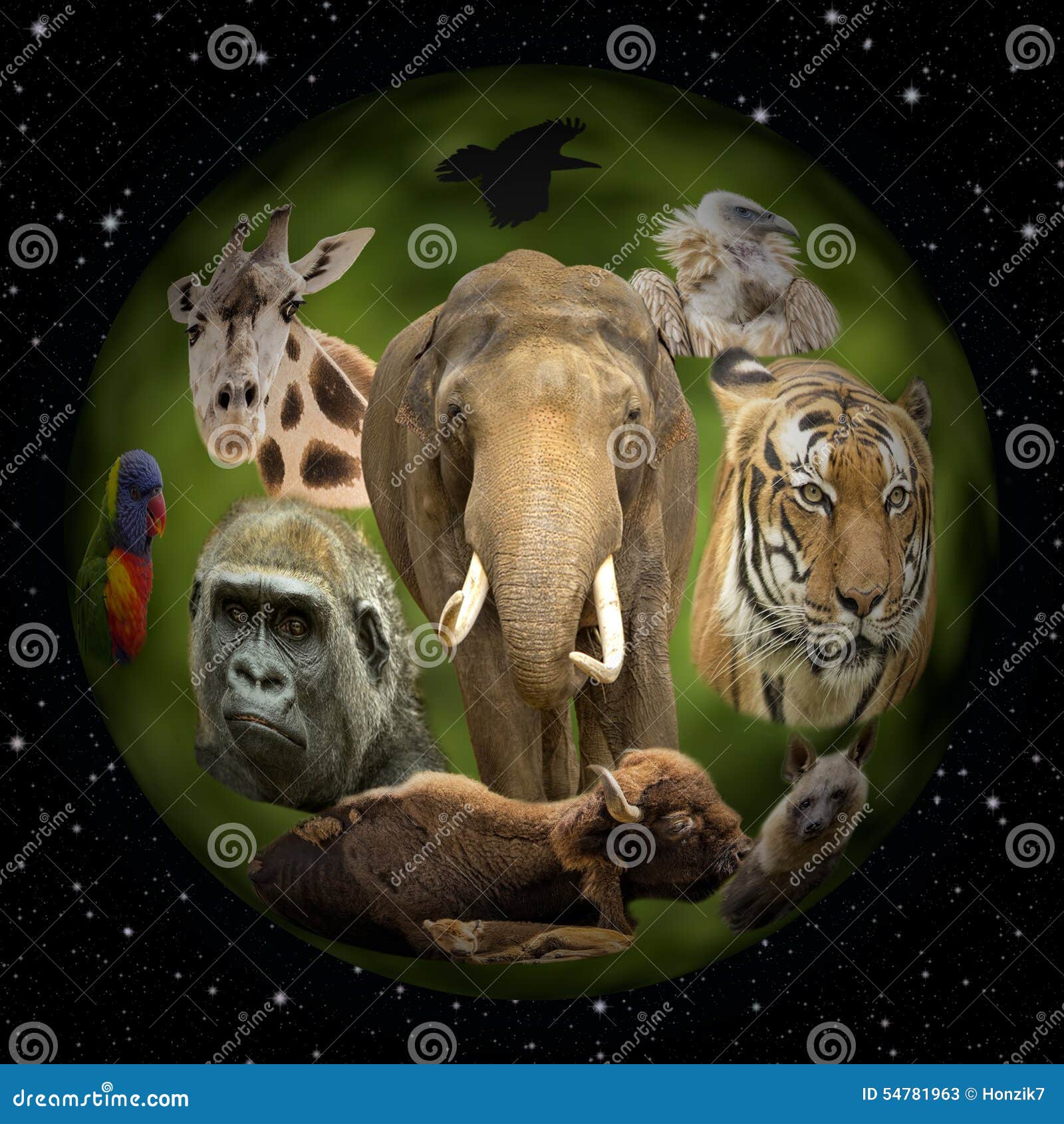 Planeta animal stock de ilustración. Ilustración de mundo - 54781963