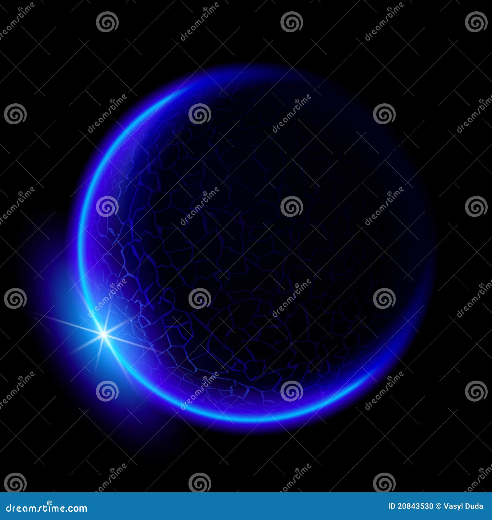 Planeta azul ilustración del vector. Ilustración de ciencia - 20843530