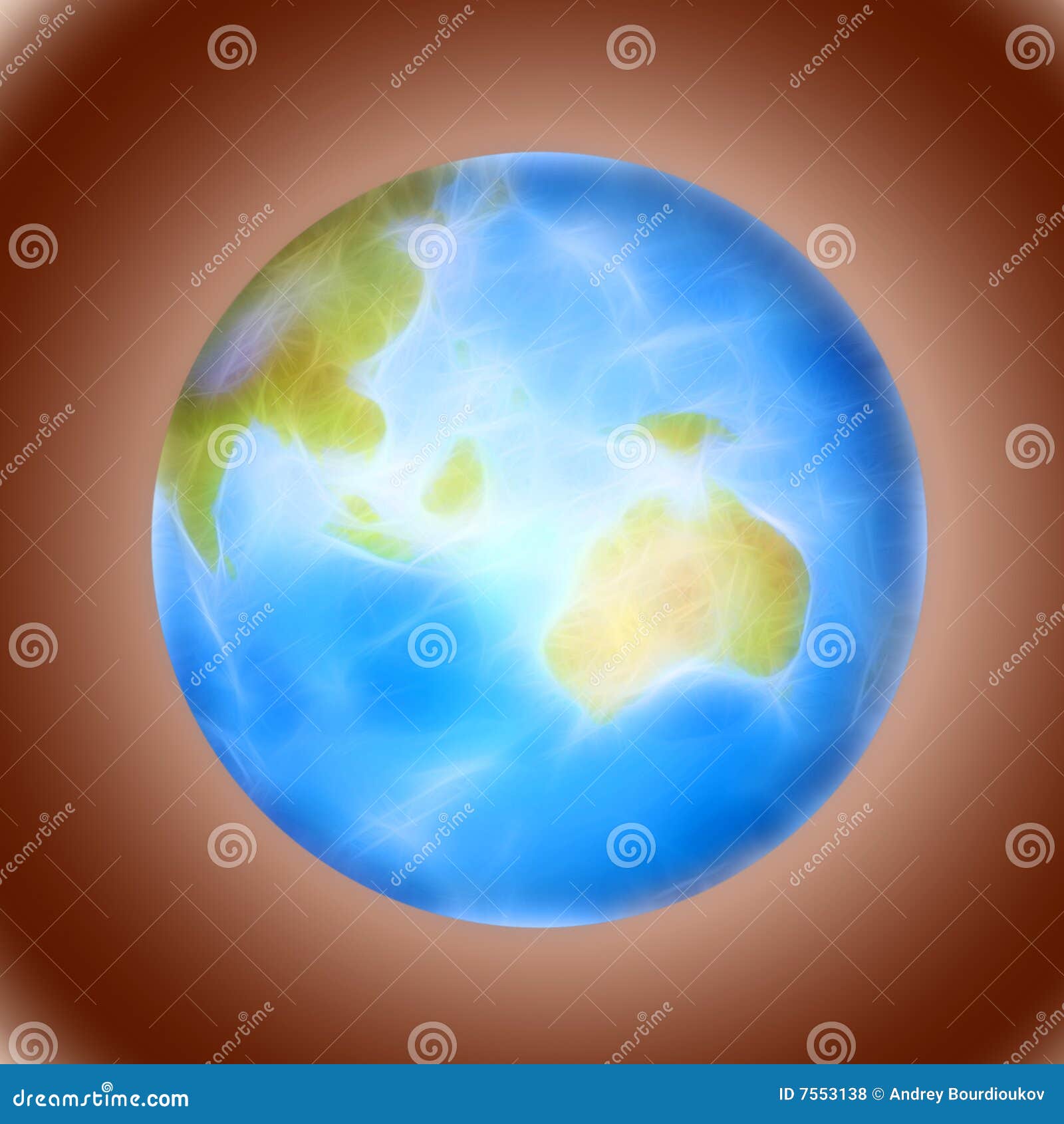 Planeta azul stock de ilustración. Ilustración de viga - 7553138