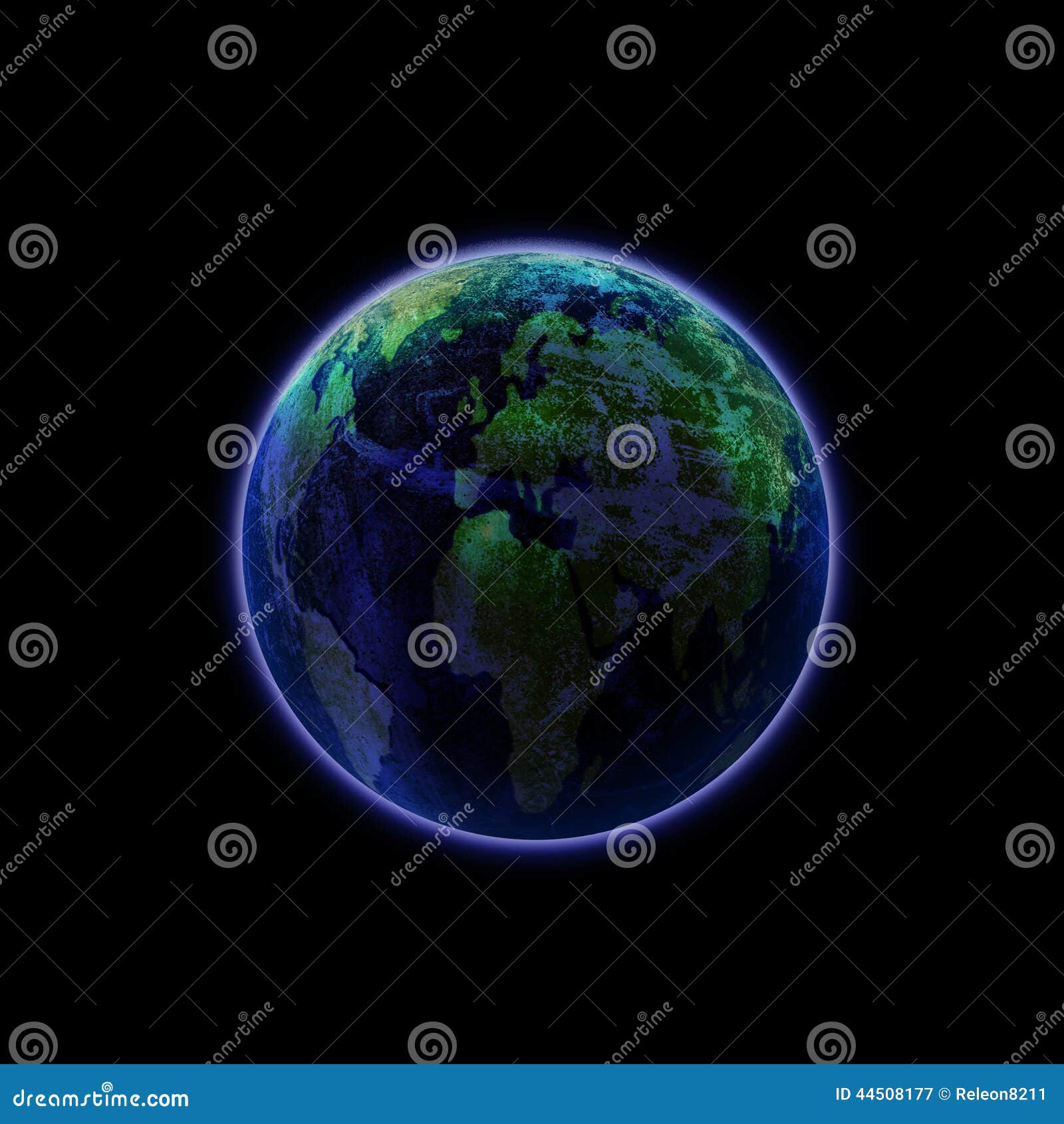 Planeta azul isolado ilustração stock. Ilustração de astronomia - 44508177