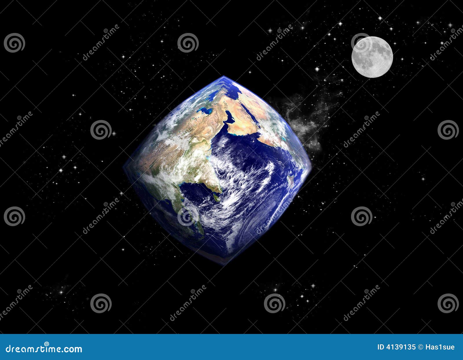 Planeta cambiante stock de ilustración. Ilustración de espacio - 4139135