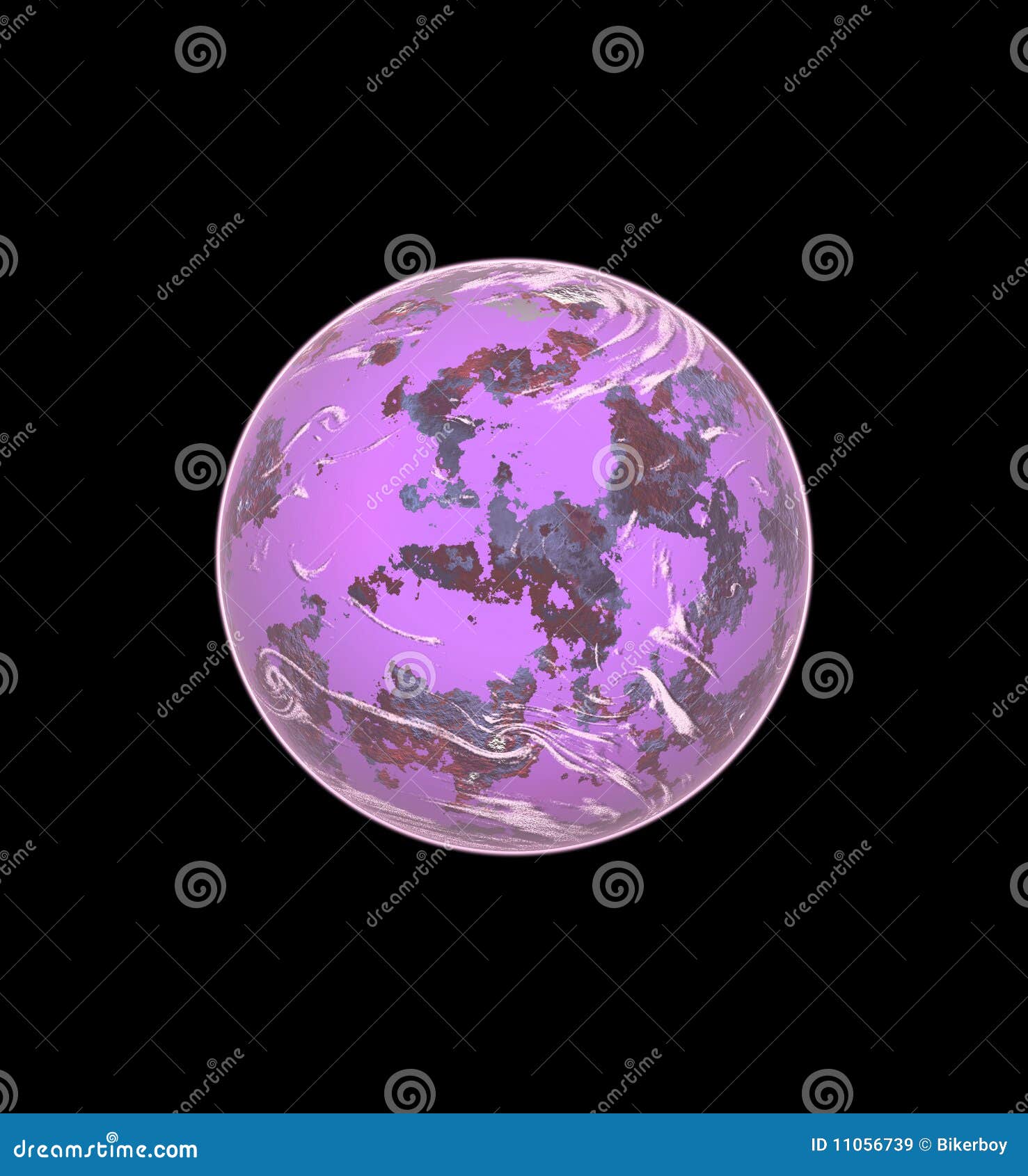 Planeta cor-de-rosa ilustração stock. Ilustração de astral - 11056739